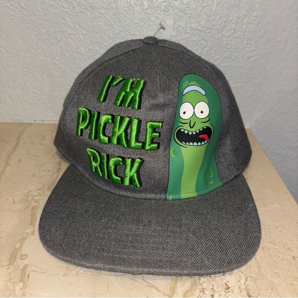 Adult Swim | Accessories | Rick Morty Im Pickle Rick Snapback Cap Hat ...